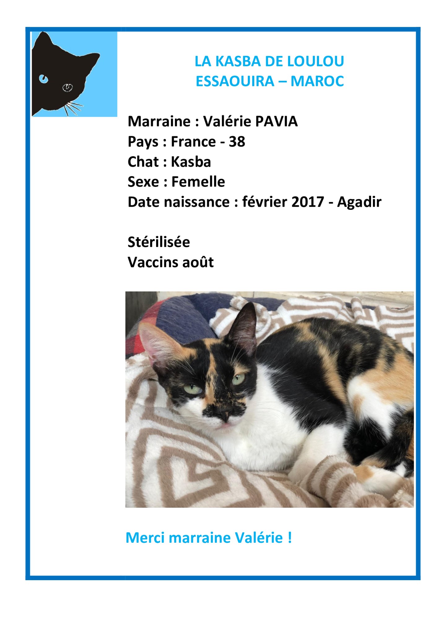 Kasba a désormais une nouvelle marraine ! – La kasba de Loulou